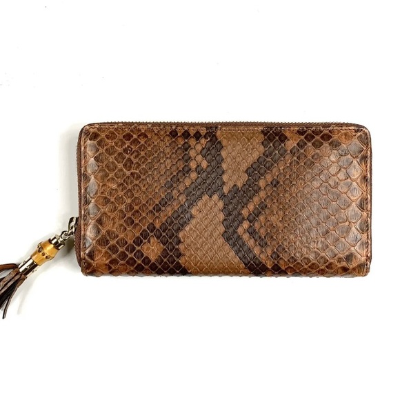 Gucci | Bags | Gucci Snakeskin Leather Womans Wallet Made In Italy ...